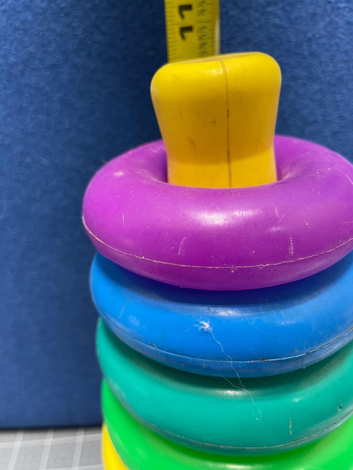 Vintage Fisher Price #740 Rock-a-stack Rainbow Ring Toy 7 Rings - Etsy