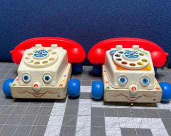 Vintage 1961 Fisher Price Chatter Telephone Pull Toy - Etsy