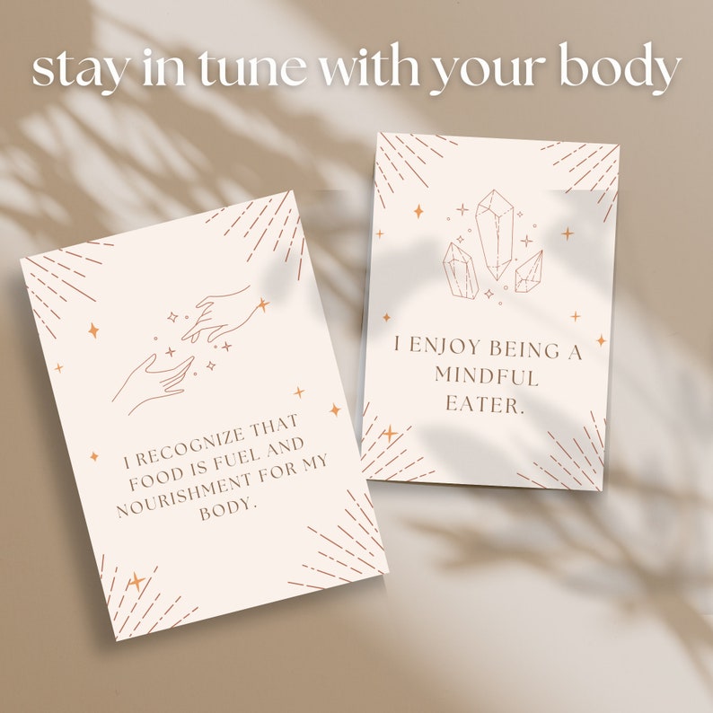 Intuitive Eating Affirmation Cards (INSTANT DOWNLOAD), Cards for ...