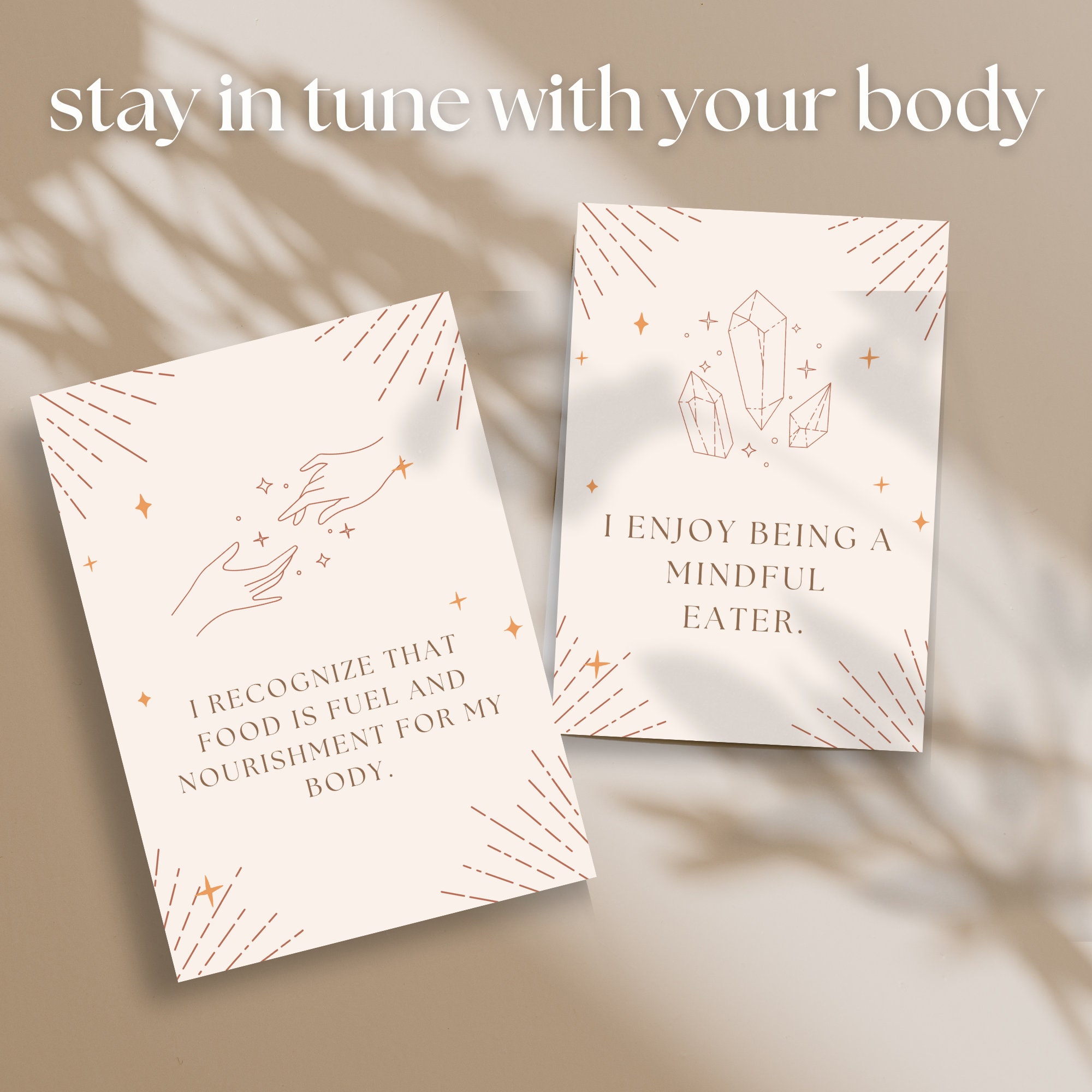 Intuitive Eating Affirmation Cards (INSTANT DOWNLOAD), Cards for ...