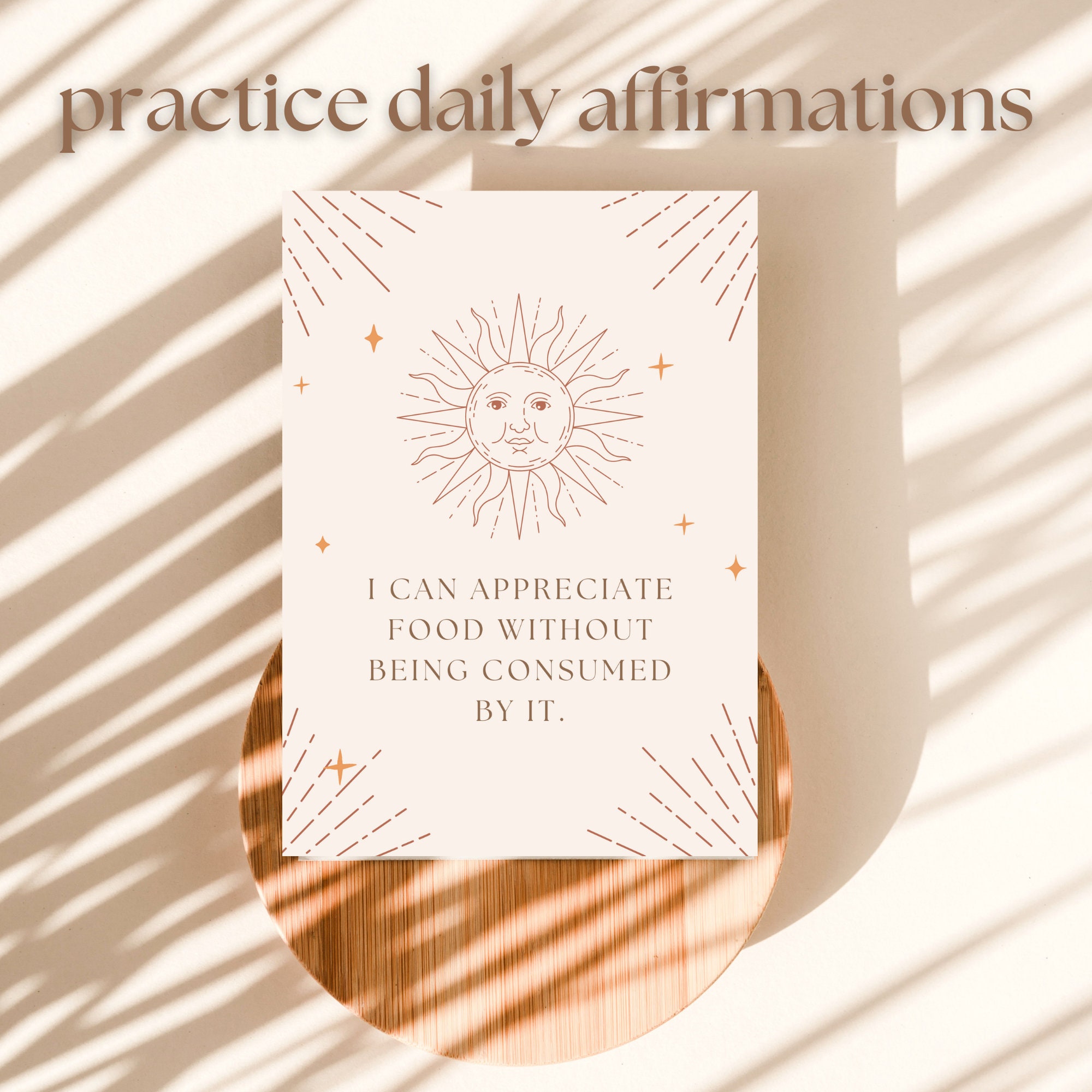 Intuitive Eating Affirmation Cards (INSTANT DOWNLOAD), Cards for ...