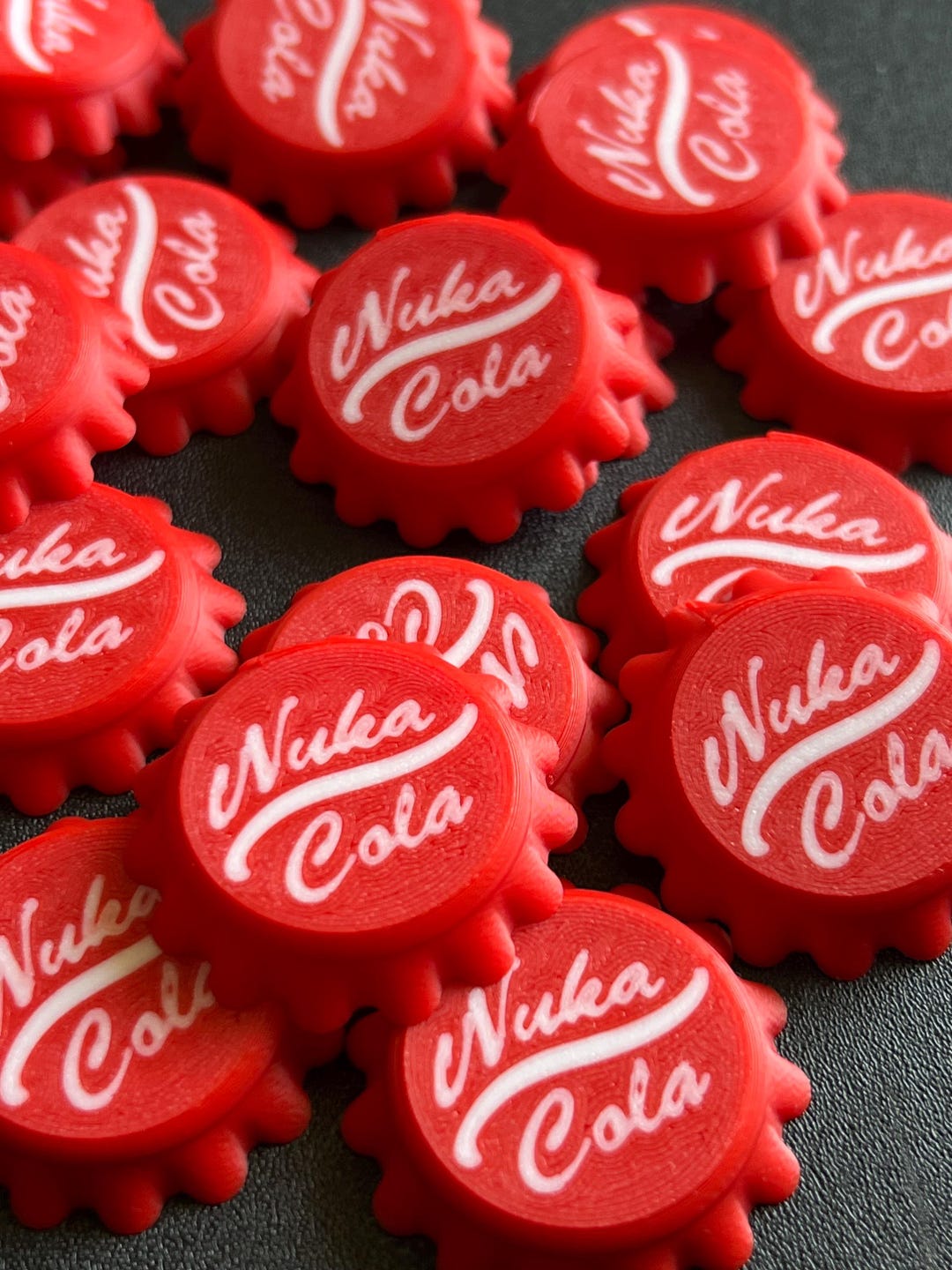 Nuka Cola Bottle Caps | 3D Printed Fallout Props, Cosplay (set of 25 ...