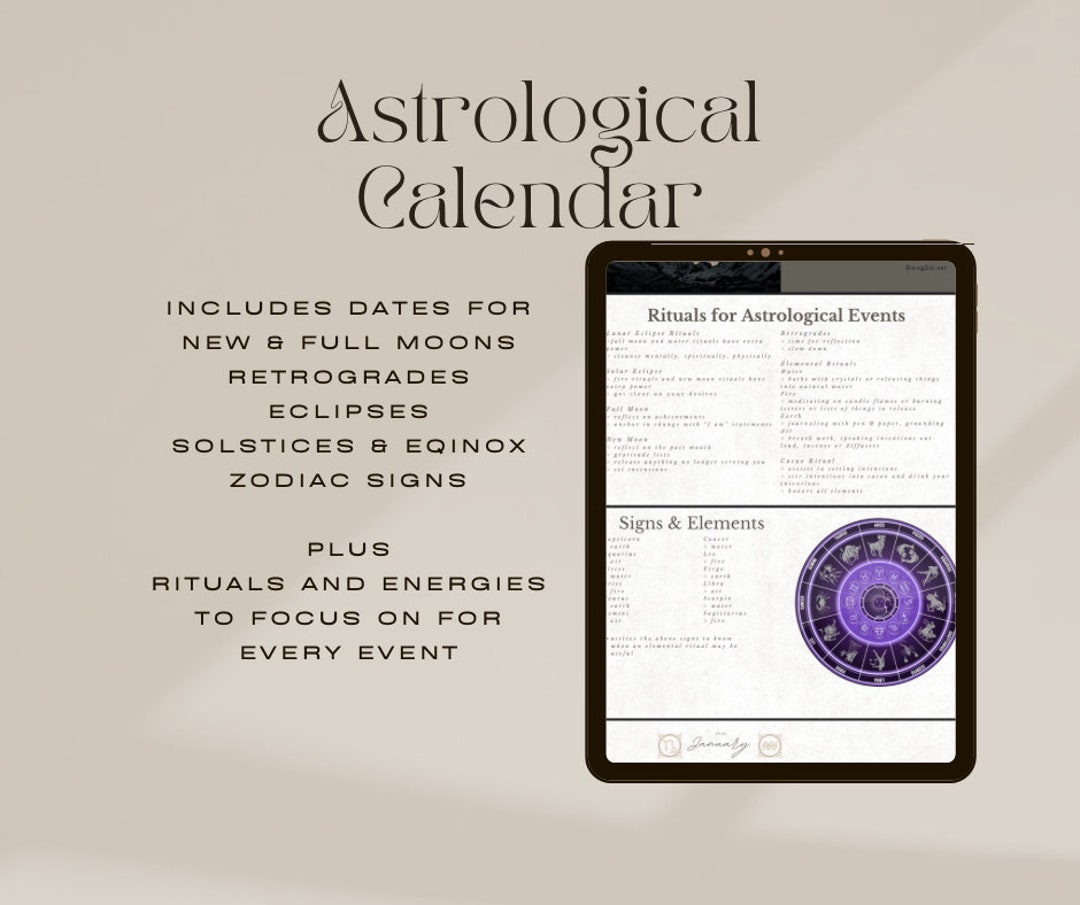2023 Astrology Calendar With New Moons, Full Moons, Retrogrades and ...