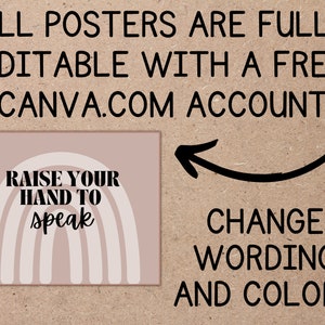 EDITABLE Classroom Rules Posters | Printable Bulletin Board Posters ...