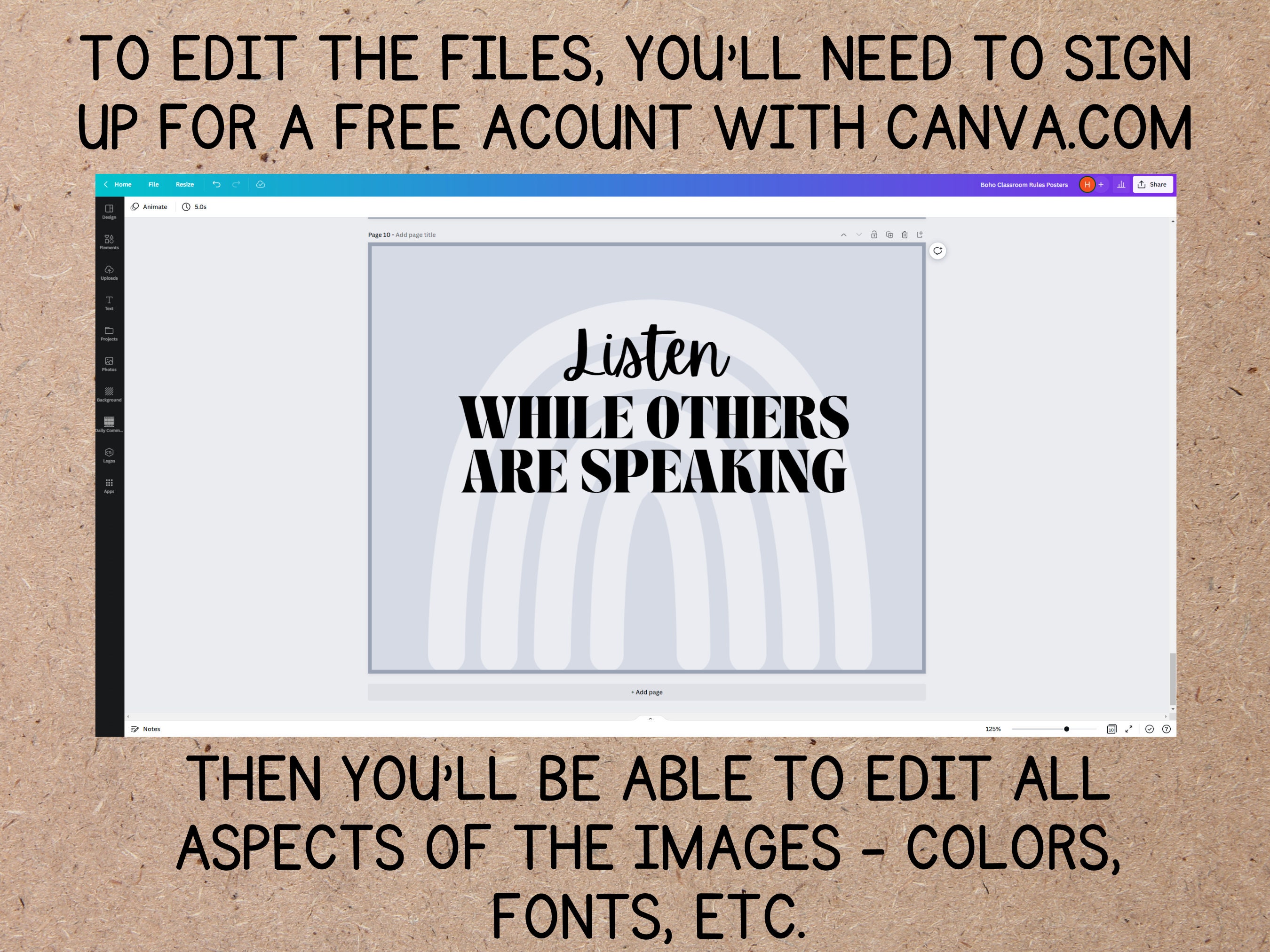 EDITABLE Classroom Rules Posters | Printable Bulletin Board Posters ...