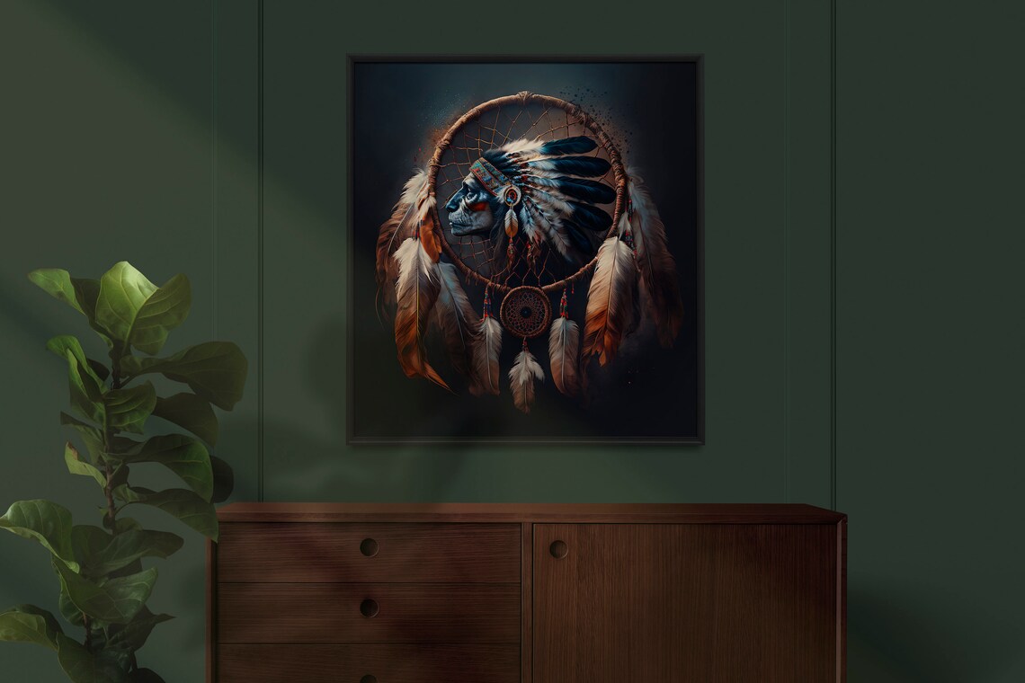 Apache Dream Catcher, Digital Art Print, AI Generated, Wall Art, AI Art ...