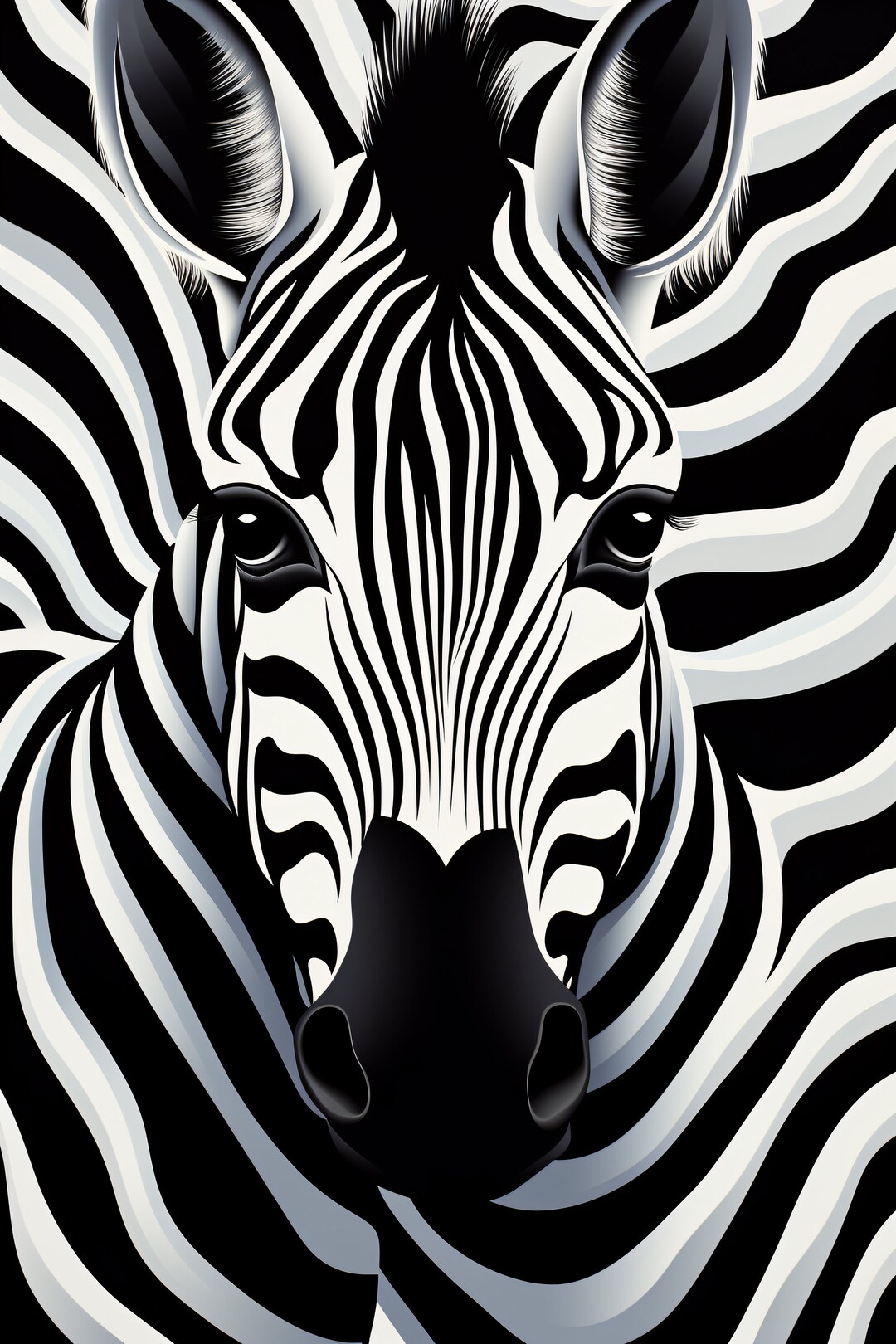 Zebra Print, Black and White, Zebra Poster, Digital Download, Animal ...