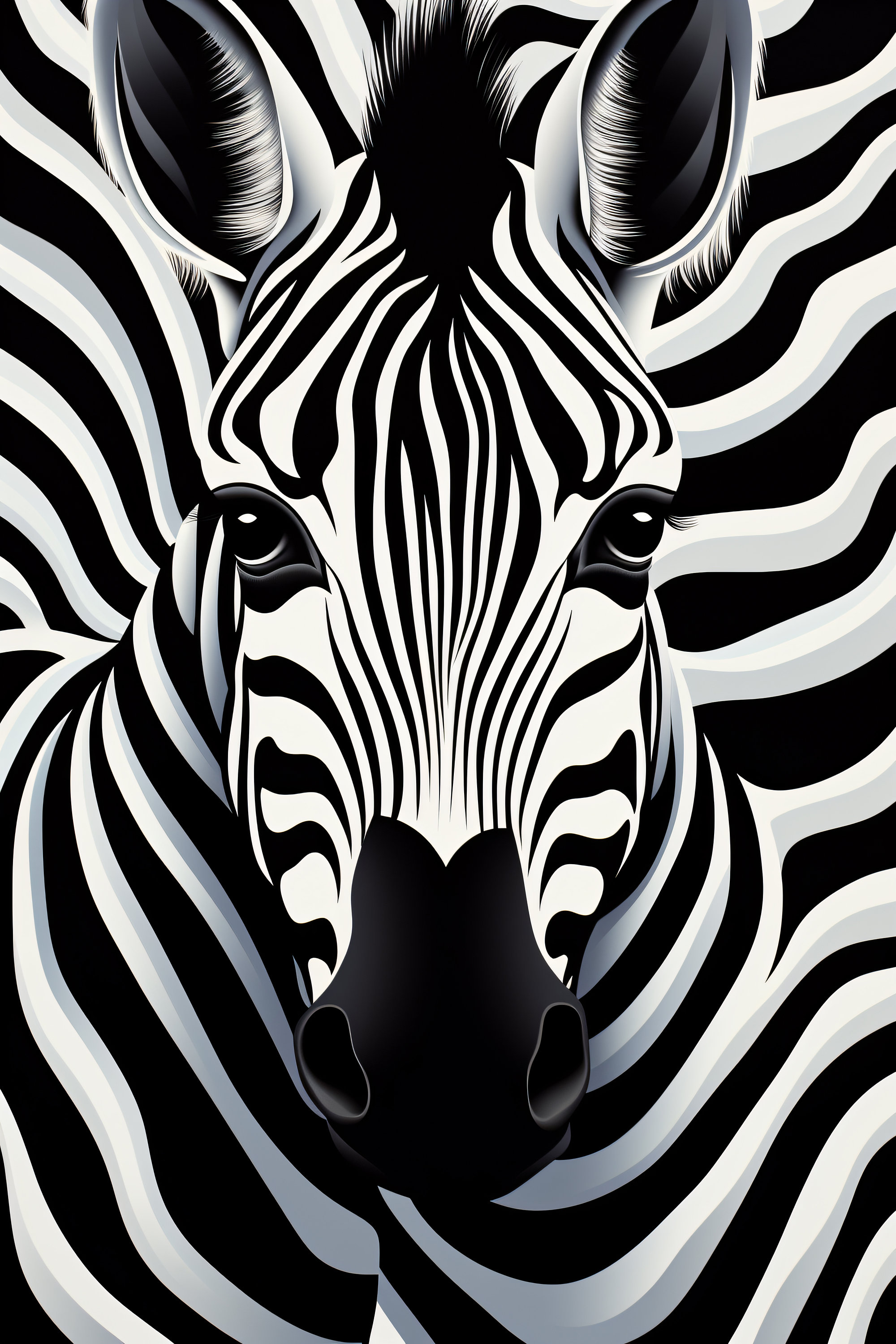 Zebra Print, Black and White, Zebra Poster, Digital Download, Animal ...