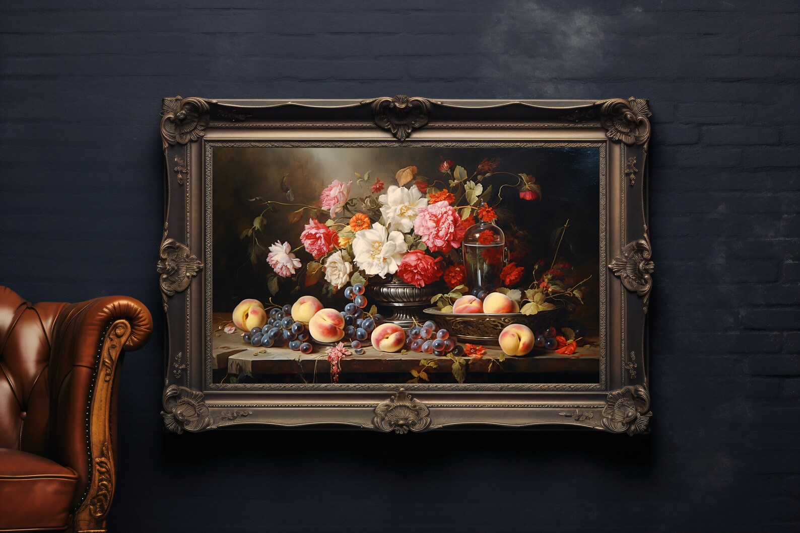 Still Life Painting Digital Download Spring Flower Mural Cozy Floral ...