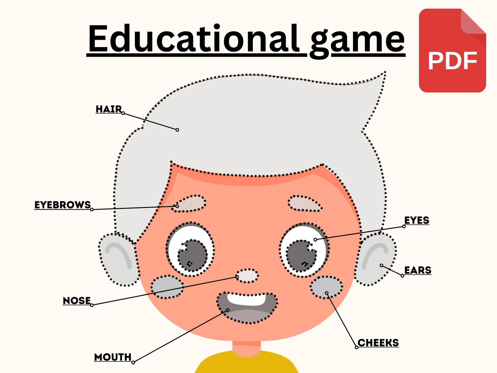 Fun Facial Features Game | Educational Game for Kids | Learning Parts ...