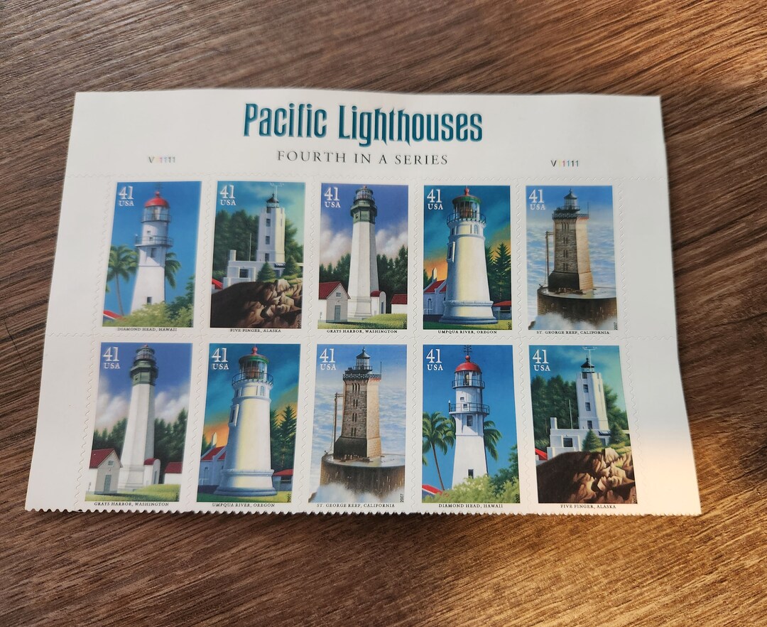 Pacific Lighthouses Ten 41 Cent Postage Stamps - Etsy