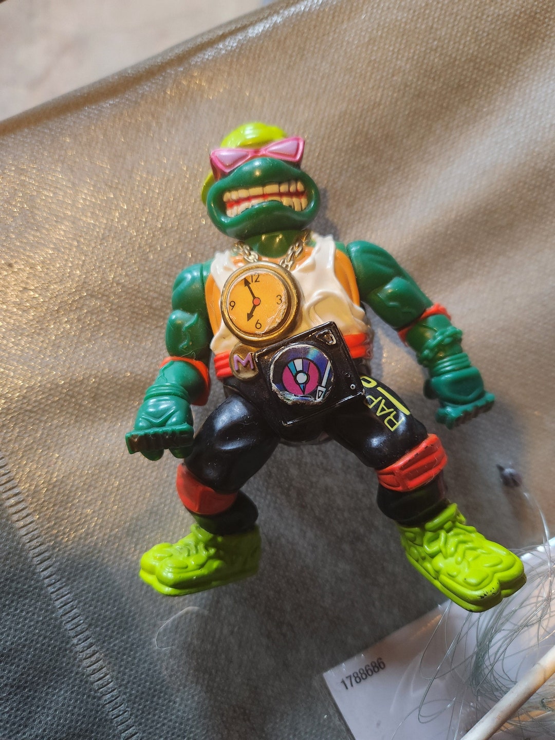 Vintage Rapping Mikey Michelangelo Action Figure-teenage Mutant Ninja ...