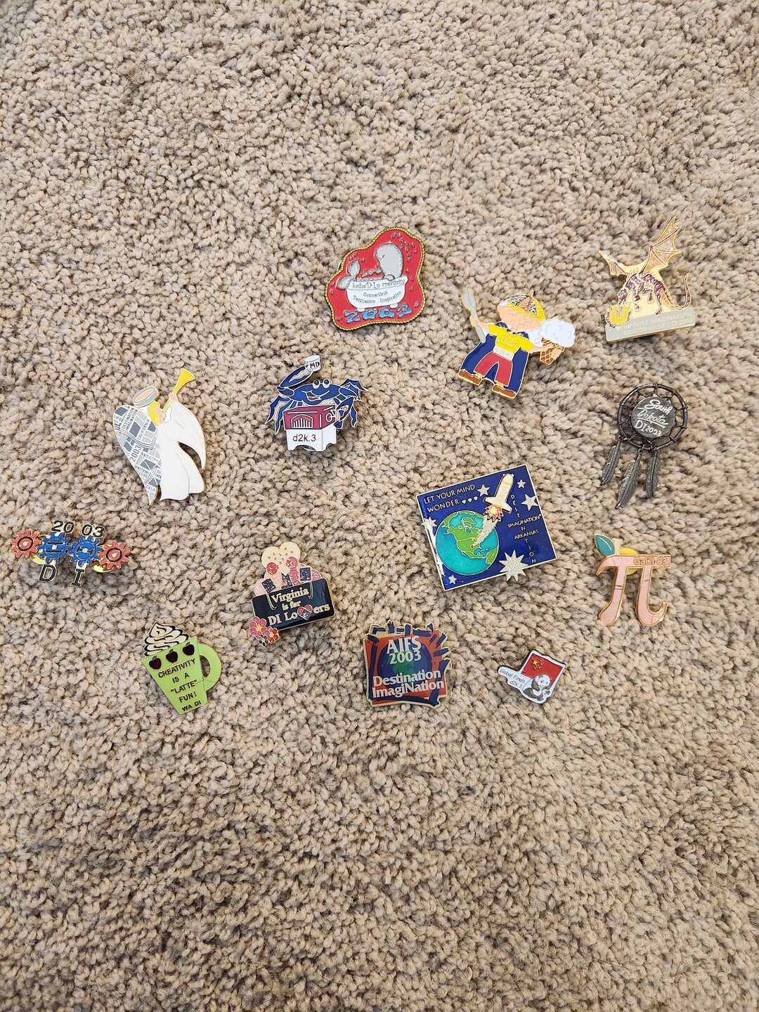 Vintage 2003 Destination Imagination di Pinslot of 13 - Etsy