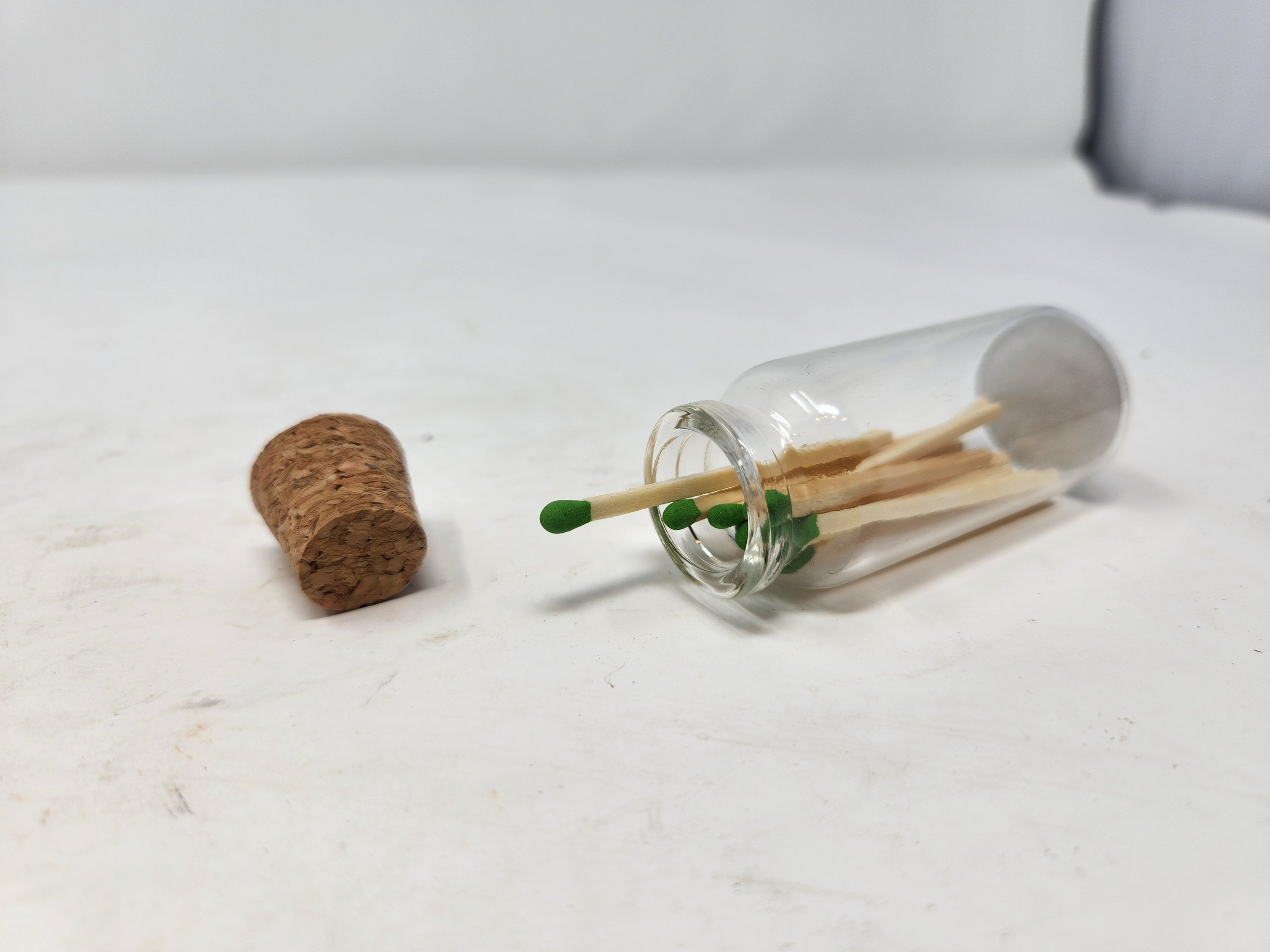 Miniature Glass Matchstick Bottles With Cork & Striker Pad - Etsy