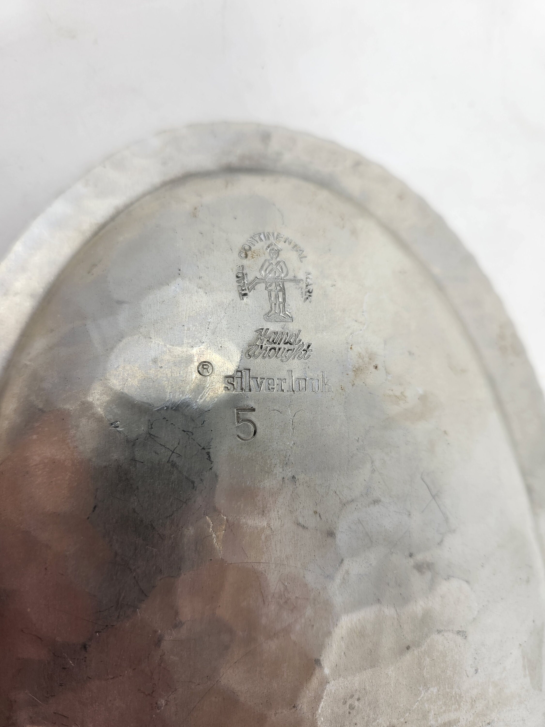 Trade Continental Mark Hand Wrought Silverlook Oval Bread Tray - Etsy