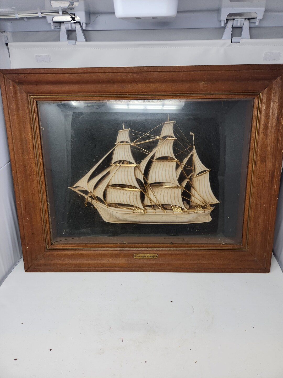Vintage Turner 3D Clipper the Golden Eagle Sailboat Shadowbox - Etsy