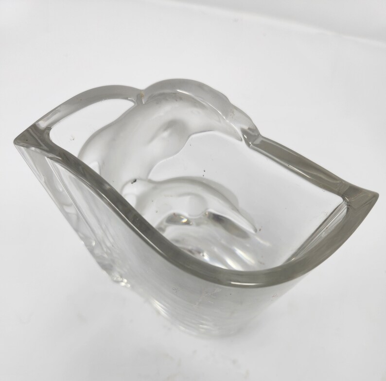 Vintage Nachtmann Glass Dolphin Vase - Etsy