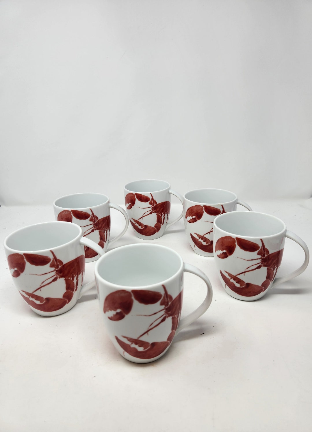 Studio Nova Y0723 Lobster Red Fine China Mugs - Etsy