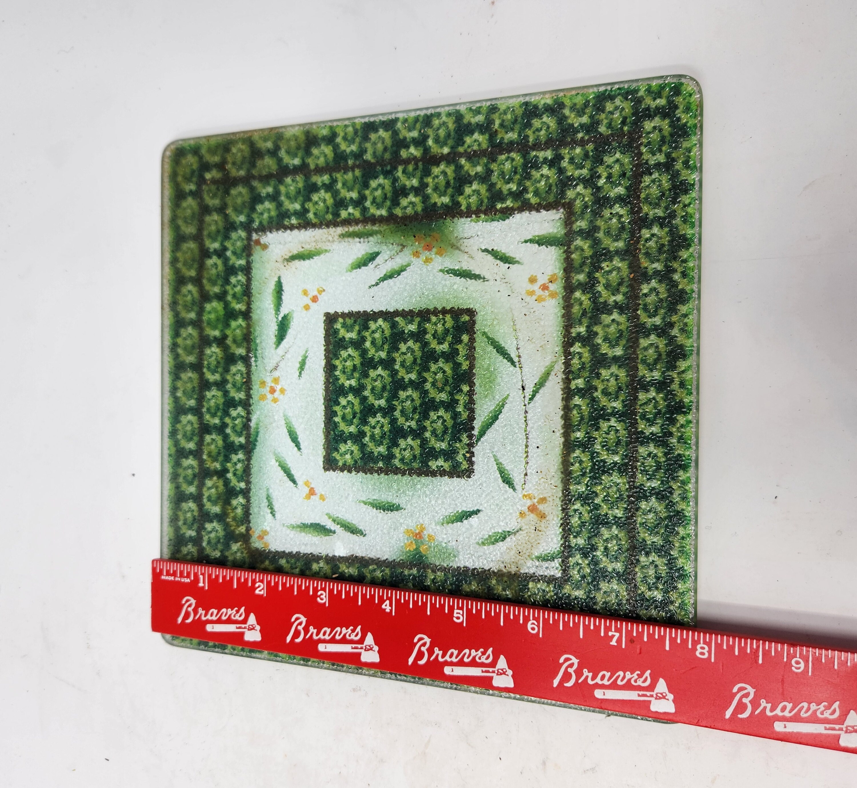 Temptations Presentable Ovenware by Tara Green Floral Old World Square Melanine Trivet - Etsy