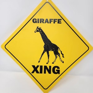 Giraffe Crossing Sign - Etsy
