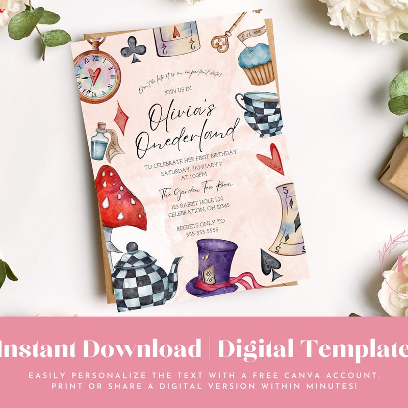 Mad Hatter Invite - Etsy