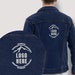 Custom Embroidered Logo Text Denim Jacket, Personalized Embroidery ...