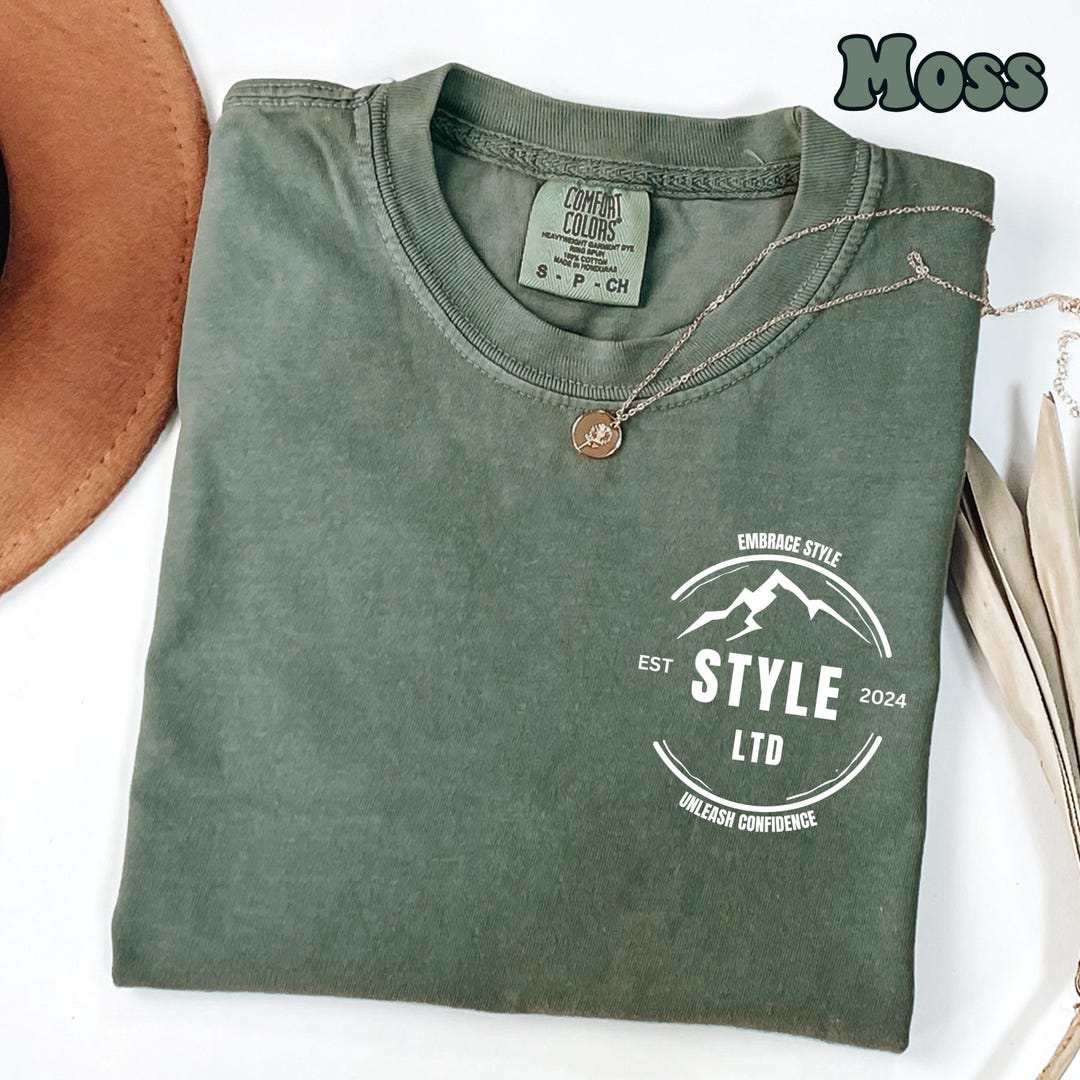 Custom Comfort Colors Logo T-shirt, Personalized Brand Name Tee, Logo ...