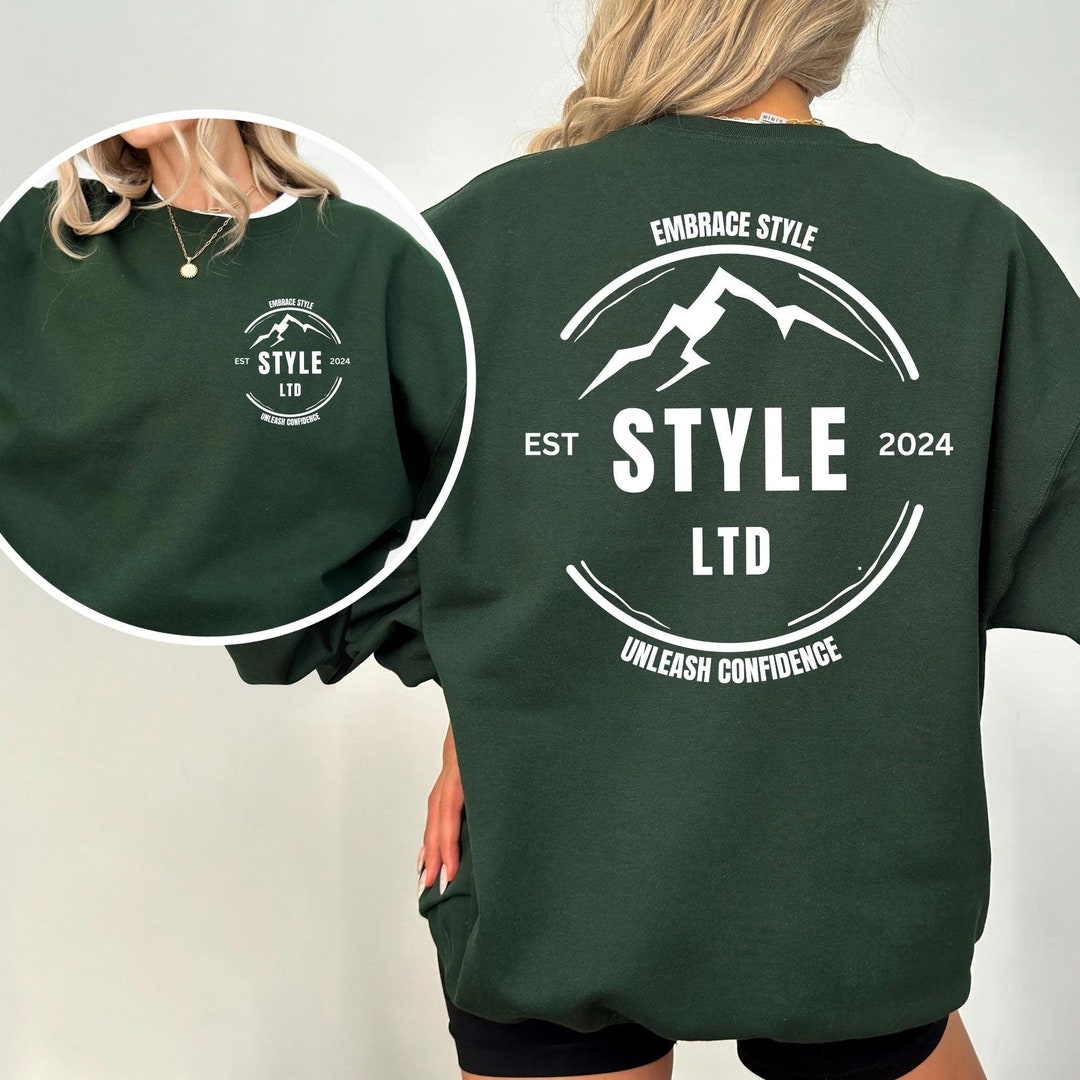Custom Company Logo Matching Crewneck Sweatshirt, Customized Text ...