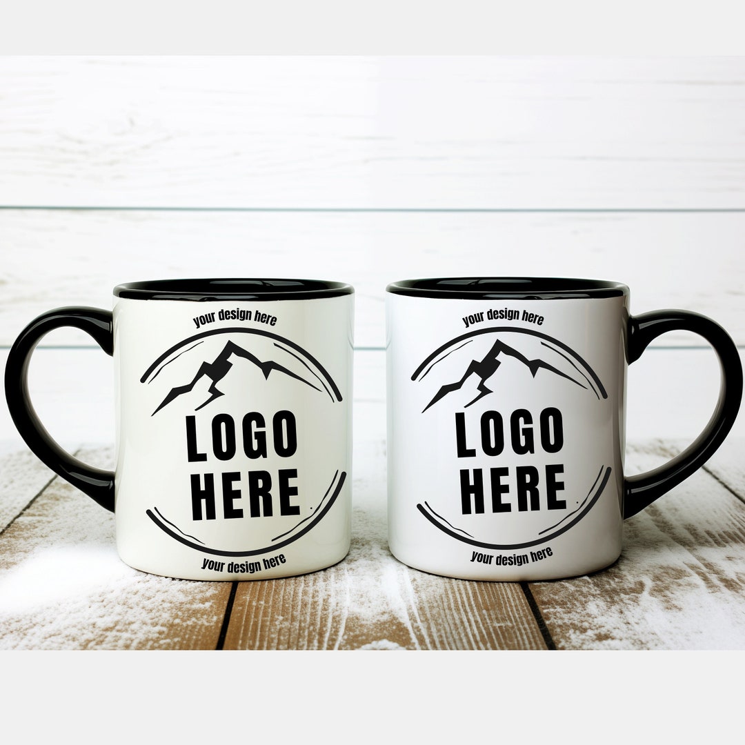 Company Logo Custom Coffee Mug Logo 11oz, Your Brand Name Business ...