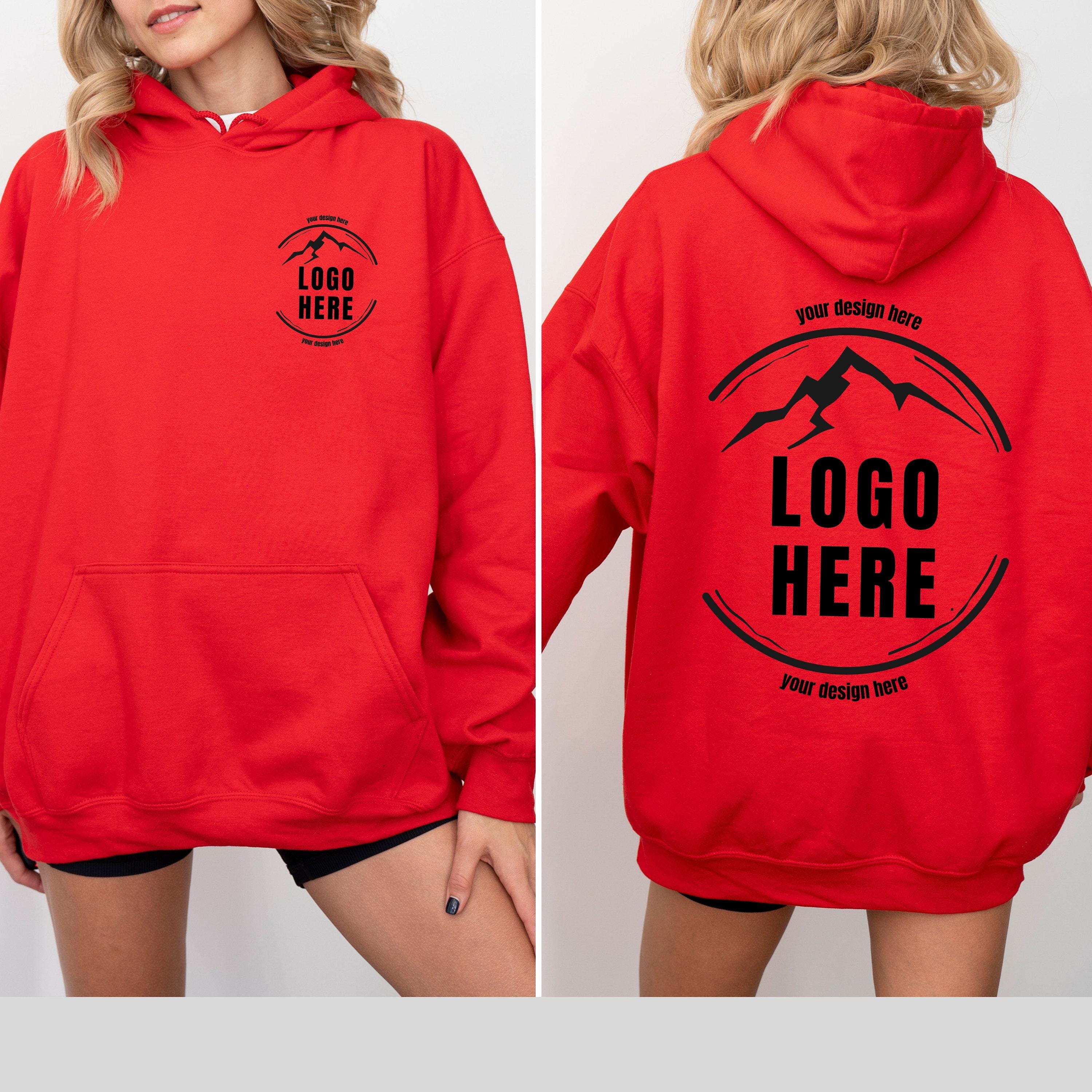 Custom Logo Design Hoodie, Company Logo Hooded Sweatshirt, Personalized ...