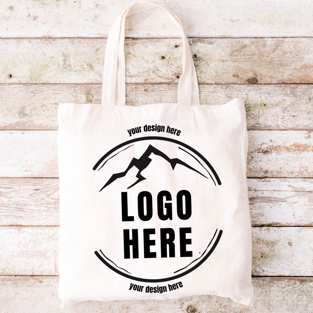 Personalized Tote Bag Your Logo Here, Business Logo Custom Beach Canvas ...