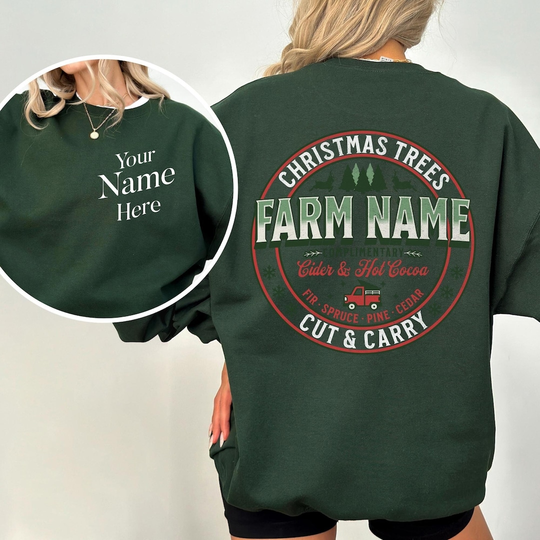 Your Farm Logo Here Personalized Sweatshirt Custom Farming - Etsy