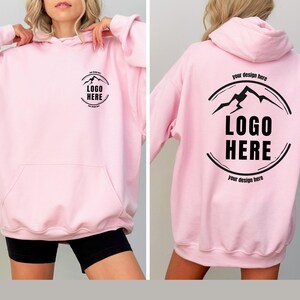 Custom Logo Design Hoodie, Company Logo Hooded Sweatshirt, Personalized ...
