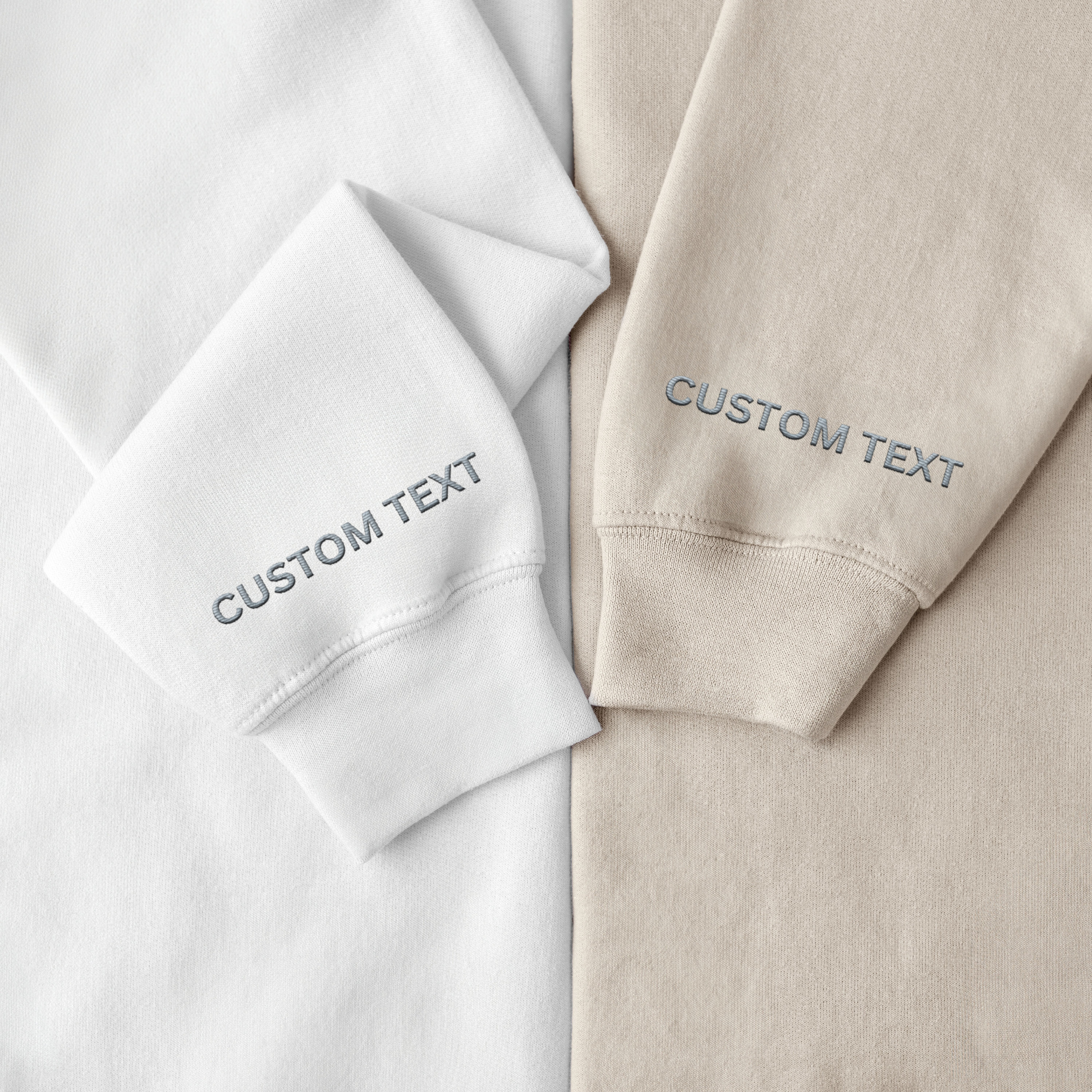 Custom Embroidered Logo Text Sweatshirt, Embroidered Business Logo ...