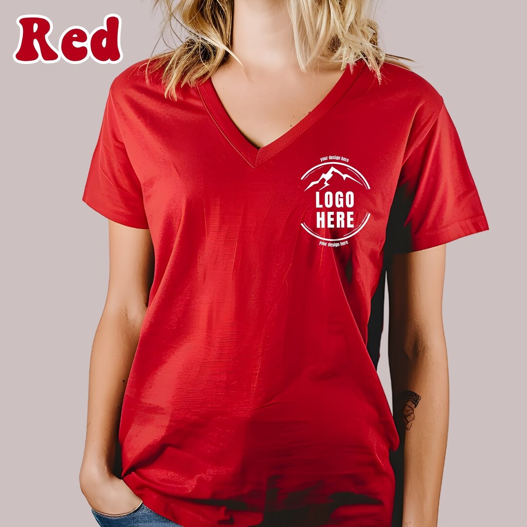 Custom Logo Design V-neck, Company Logo, Team Logo, Personalized Logo ...