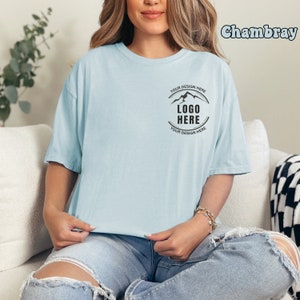 Custom Logo Design Comfort Color Embroidery Shirt, Company Embroidered ...