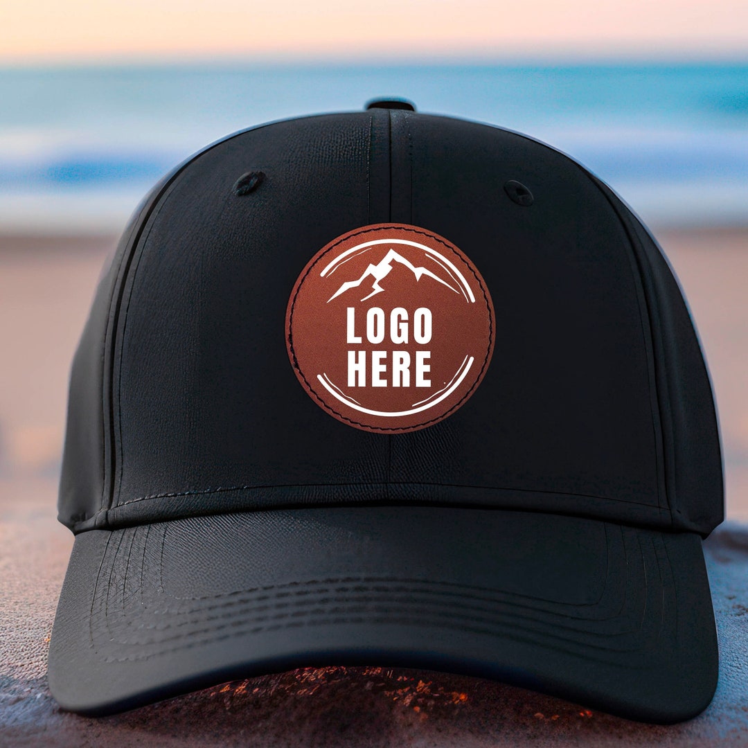 Custom Trucker Leather Patch Hat Merch, Your Business Logo Here Company ...