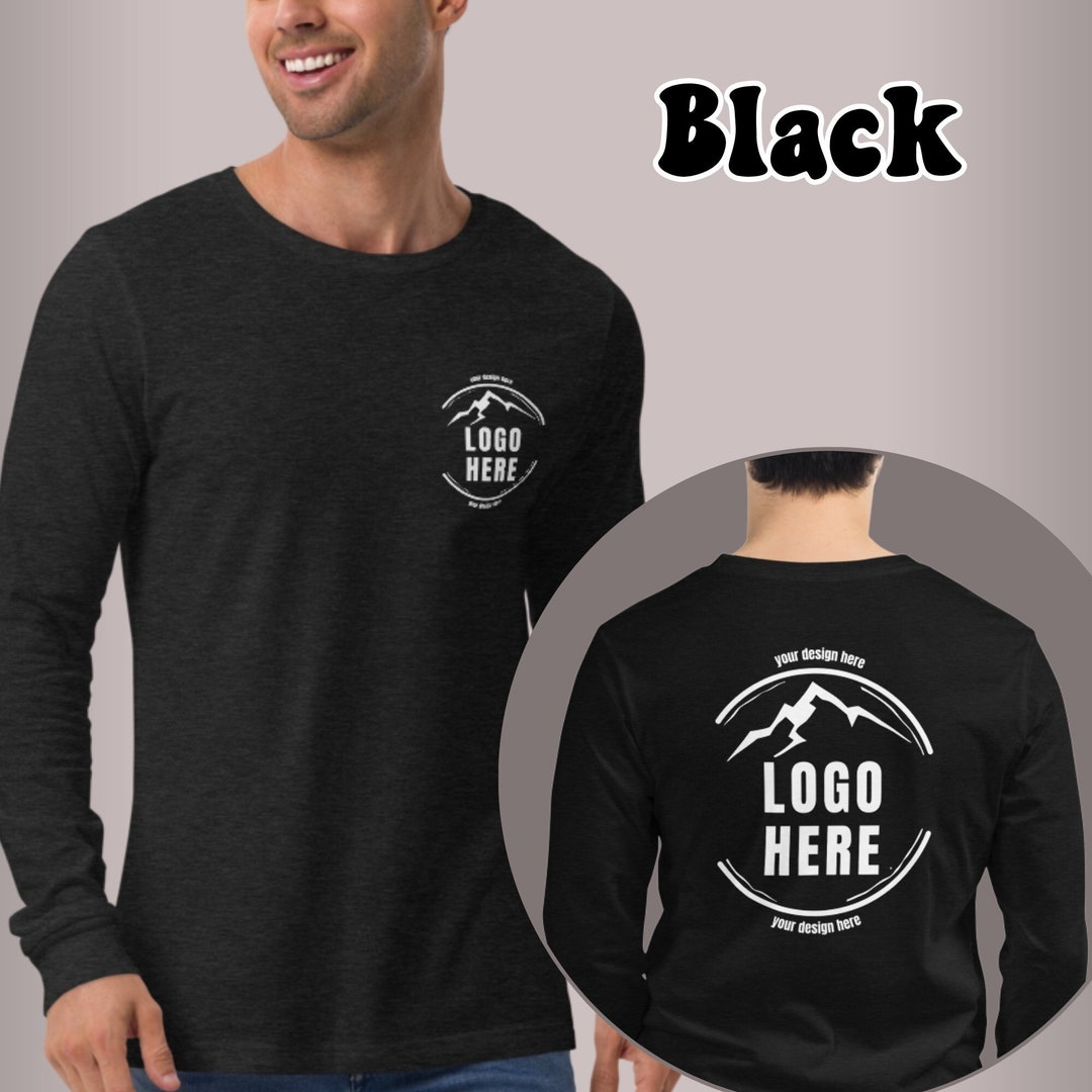 Custom Logo Design Long Sleeve Shirt, Company Logo, Team Logo ...