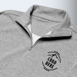 Custom Embroidered Logo Text Fleece, Embroidered Business Logo Unisex ...