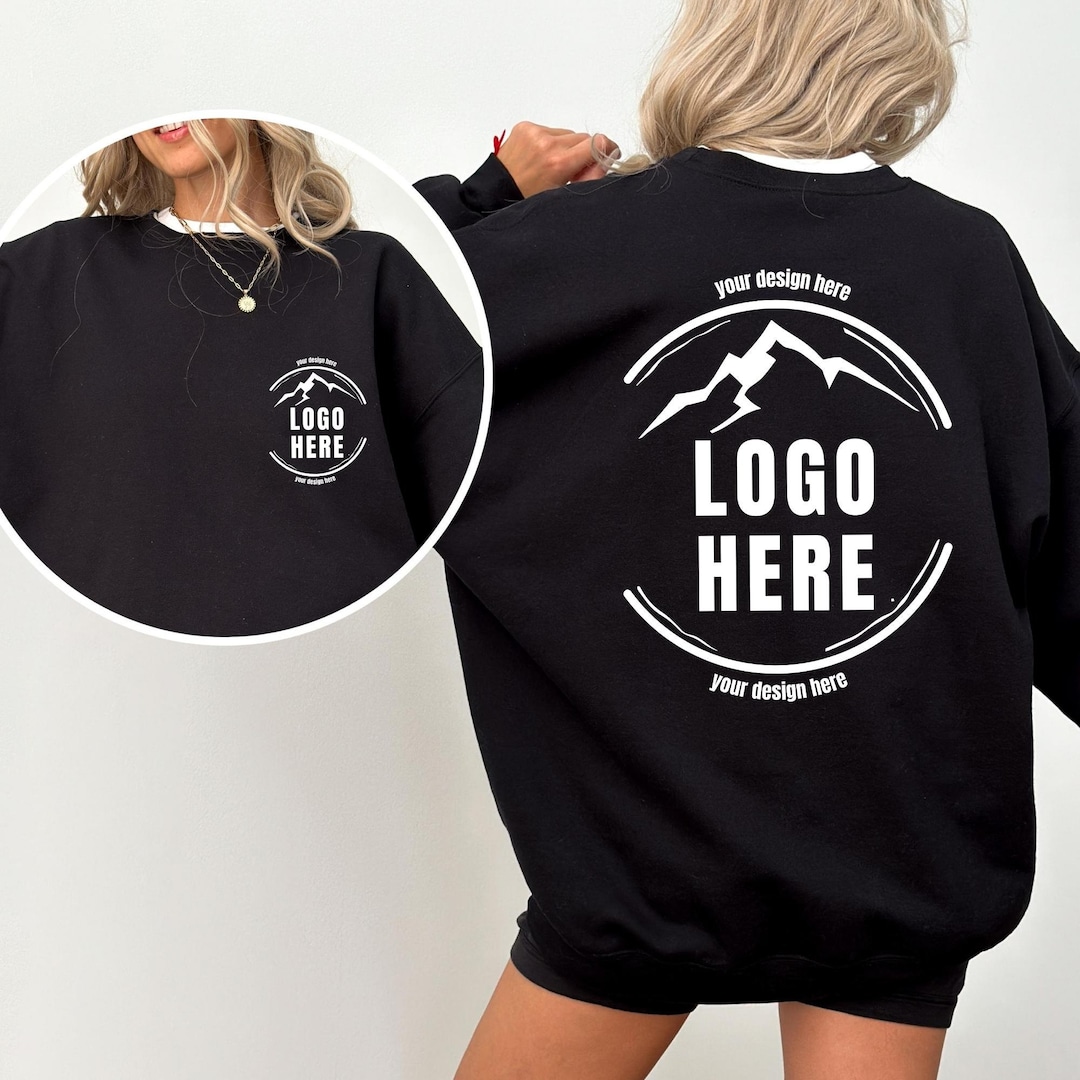 Custom Logo Design Sweatshirt, Company Logo, Team Logo, Personalized ...