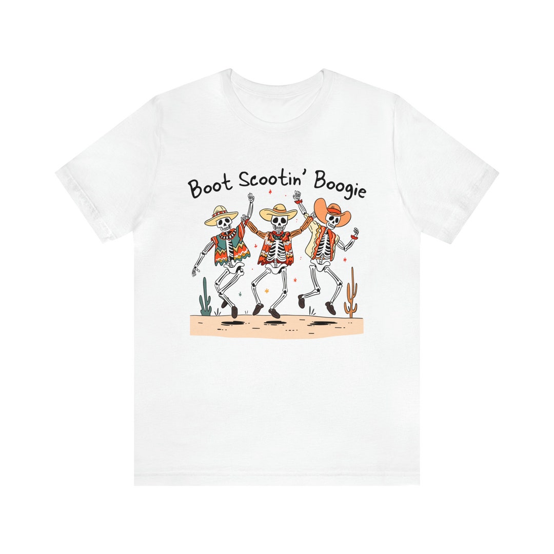 Boot Scootin Boogie Howdy Skeleton Cute Halloween Texan Country ...