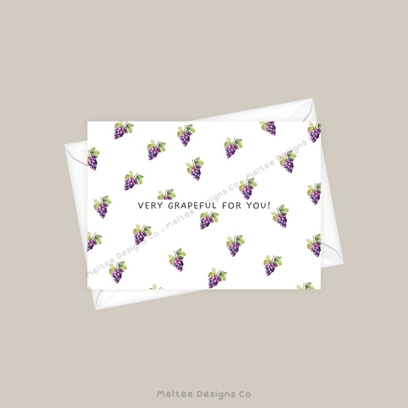 Printable Fruit Thank You Card Set | Funny Thank You Card Instant ...