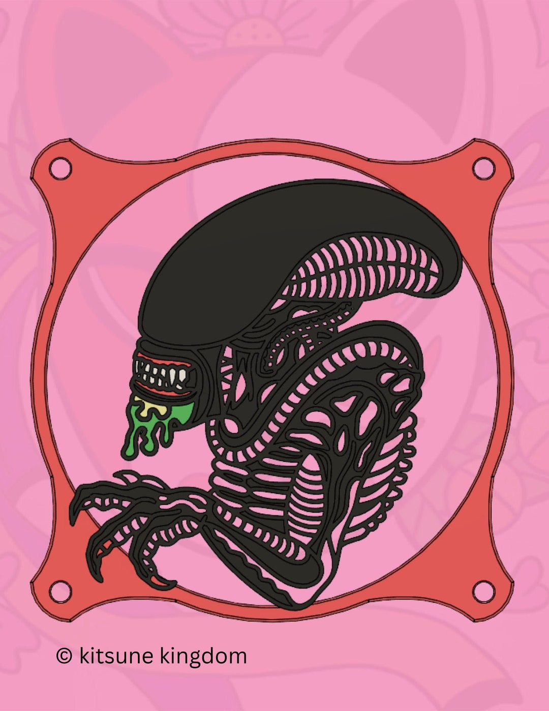 Xenomorph Fan Cover: Sci-fi PC Cooling, PLA Material - Etsy