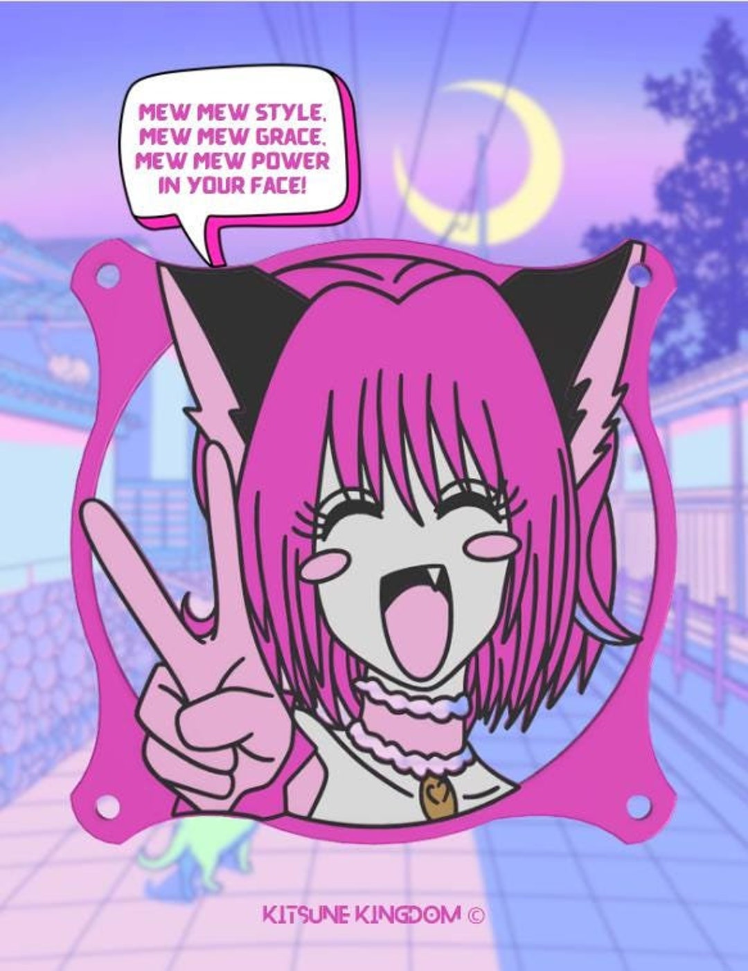 Zoey Tokyo Mew Mew Fan Shroud – Custom Anime PC Fan Cover | Kawaii ...