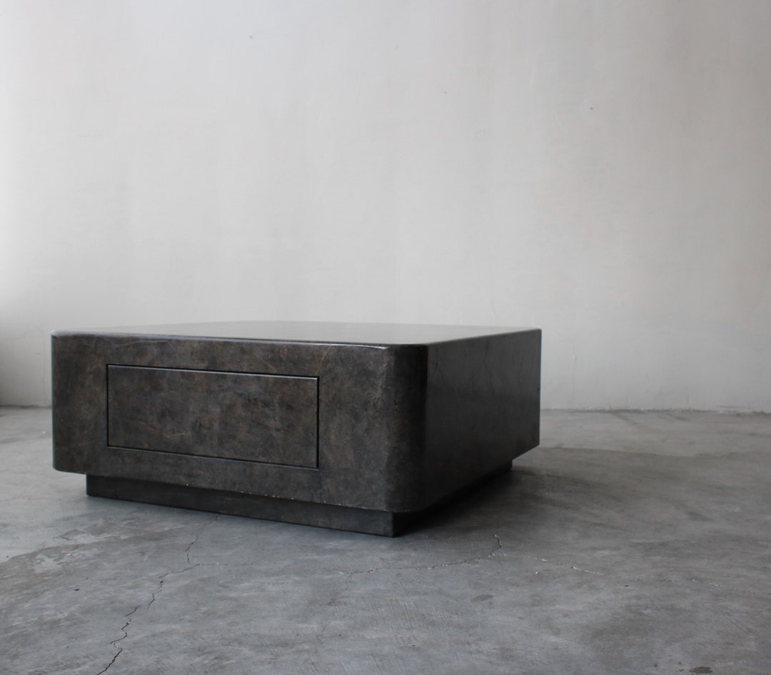 1980s Post Modern Lacquered Parchment Coffee Table - Etsy