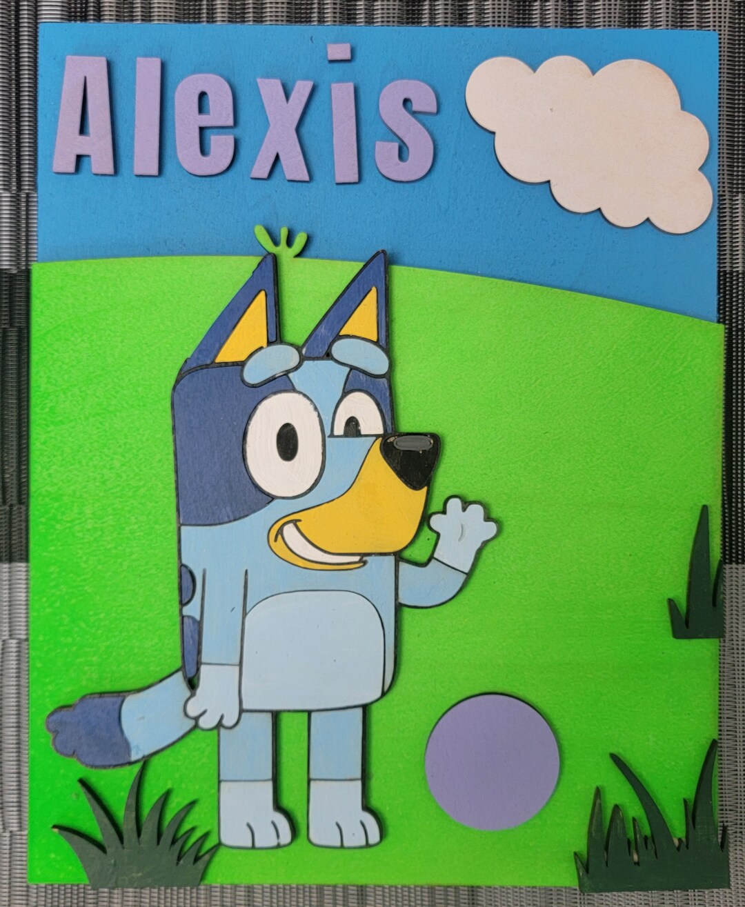 Personalized Bluey Wall Plaque - Etsy