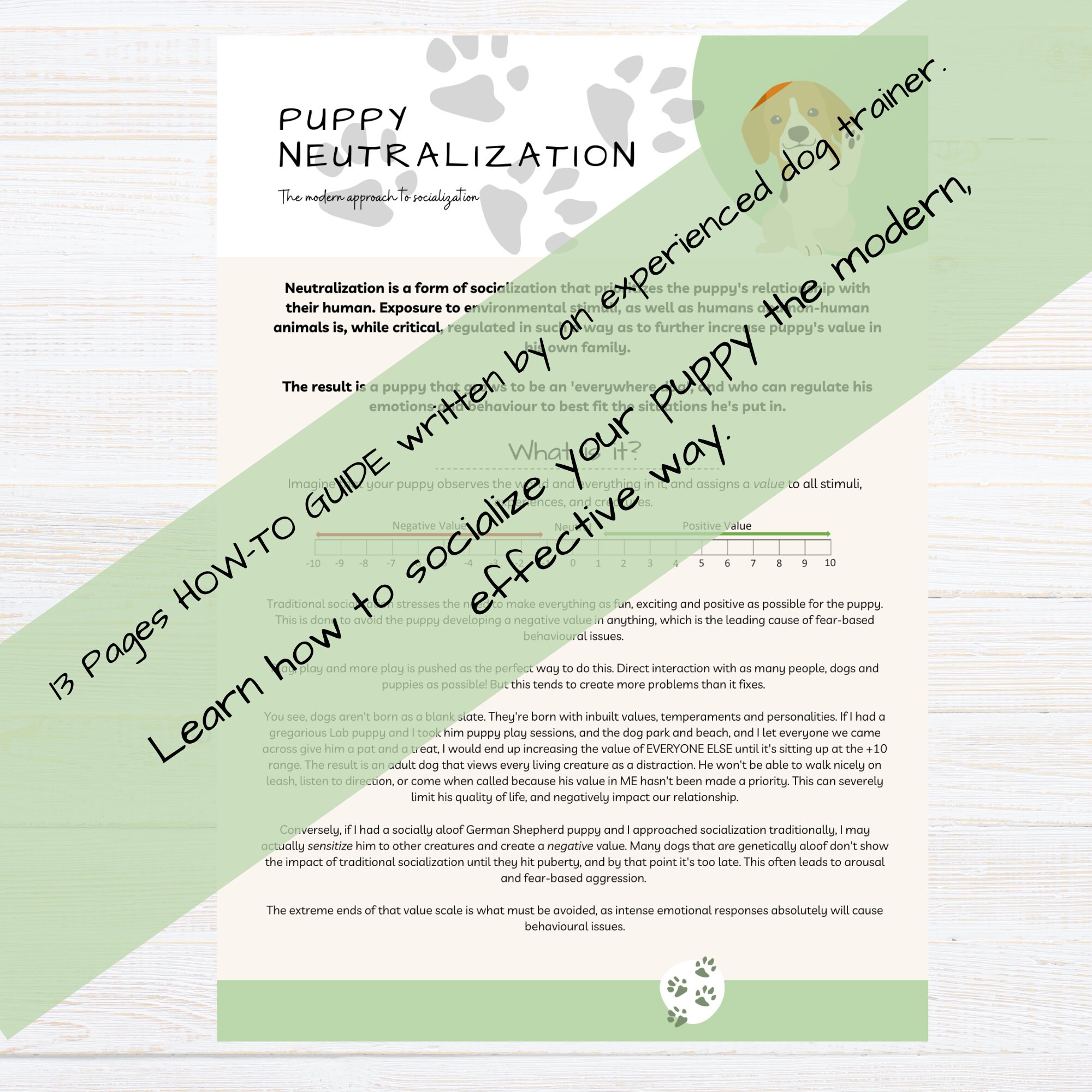 Puppy Neutralization How-to Guide PRINTABLE Training Log Socialization ...