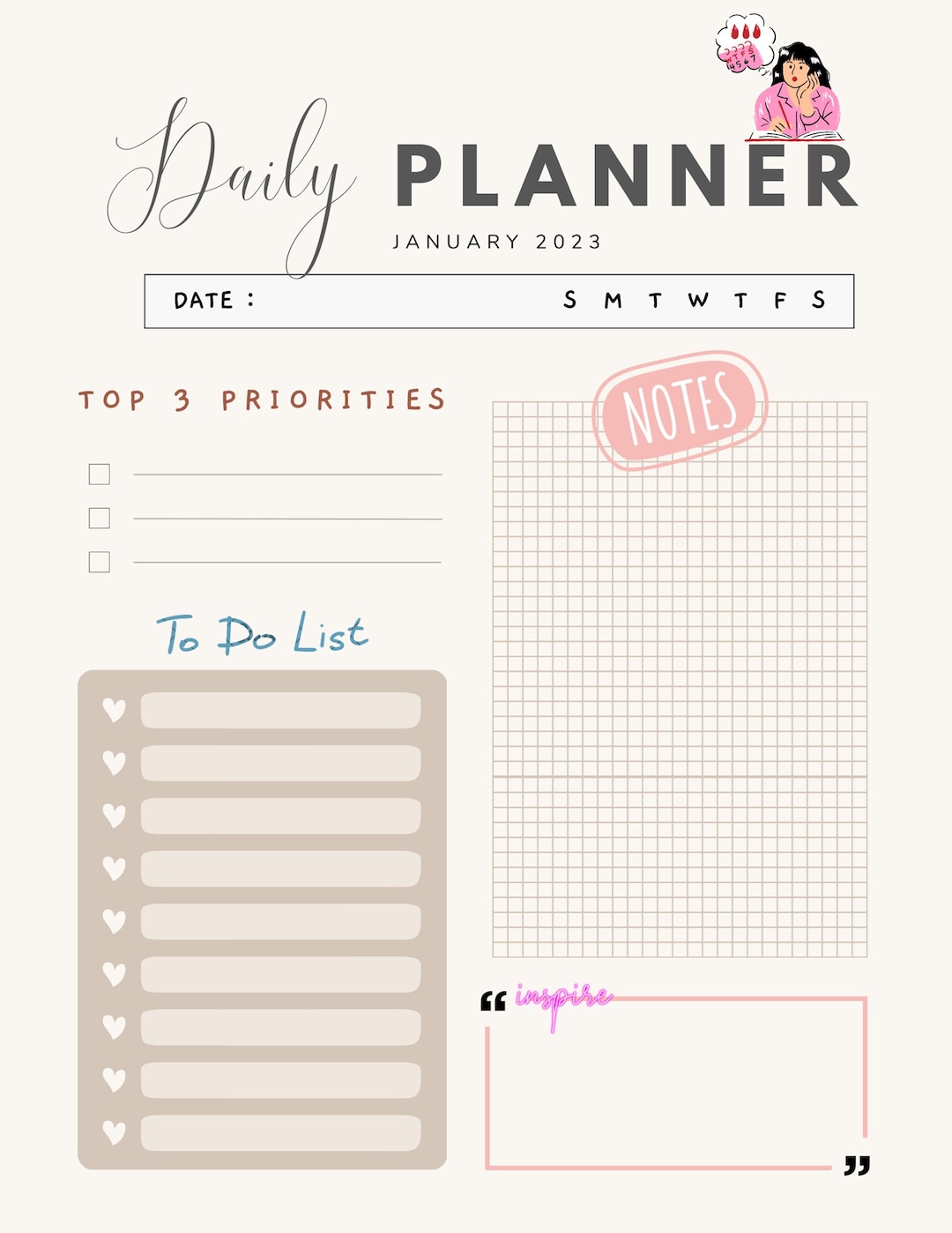 Daily Planner 2023 - Etsy