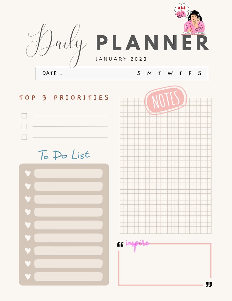 Daily Planner 2023 - Etsy