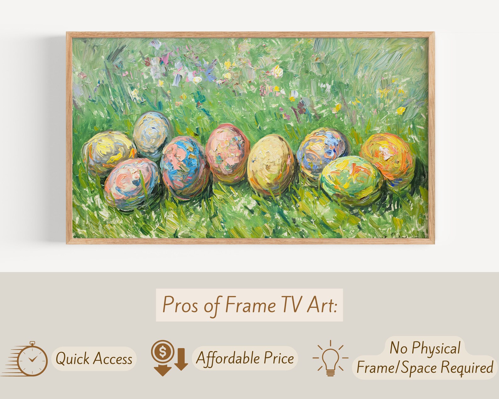 Samsung TV Easter Wallpaper, Digital Painting TV Screensaver, Easter ...